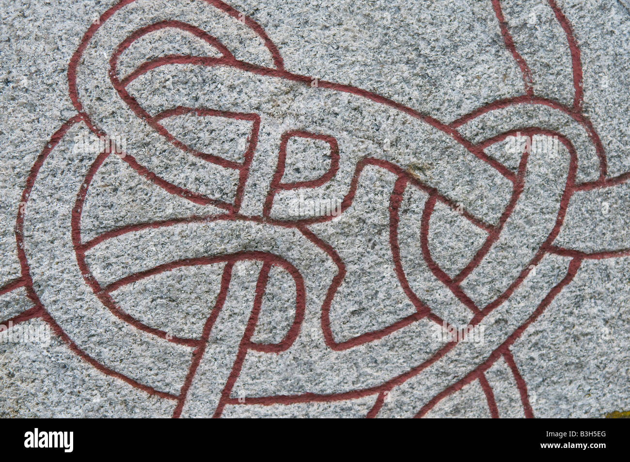 Detail of viking rock carving. Sweden Stock Photo - Alamy