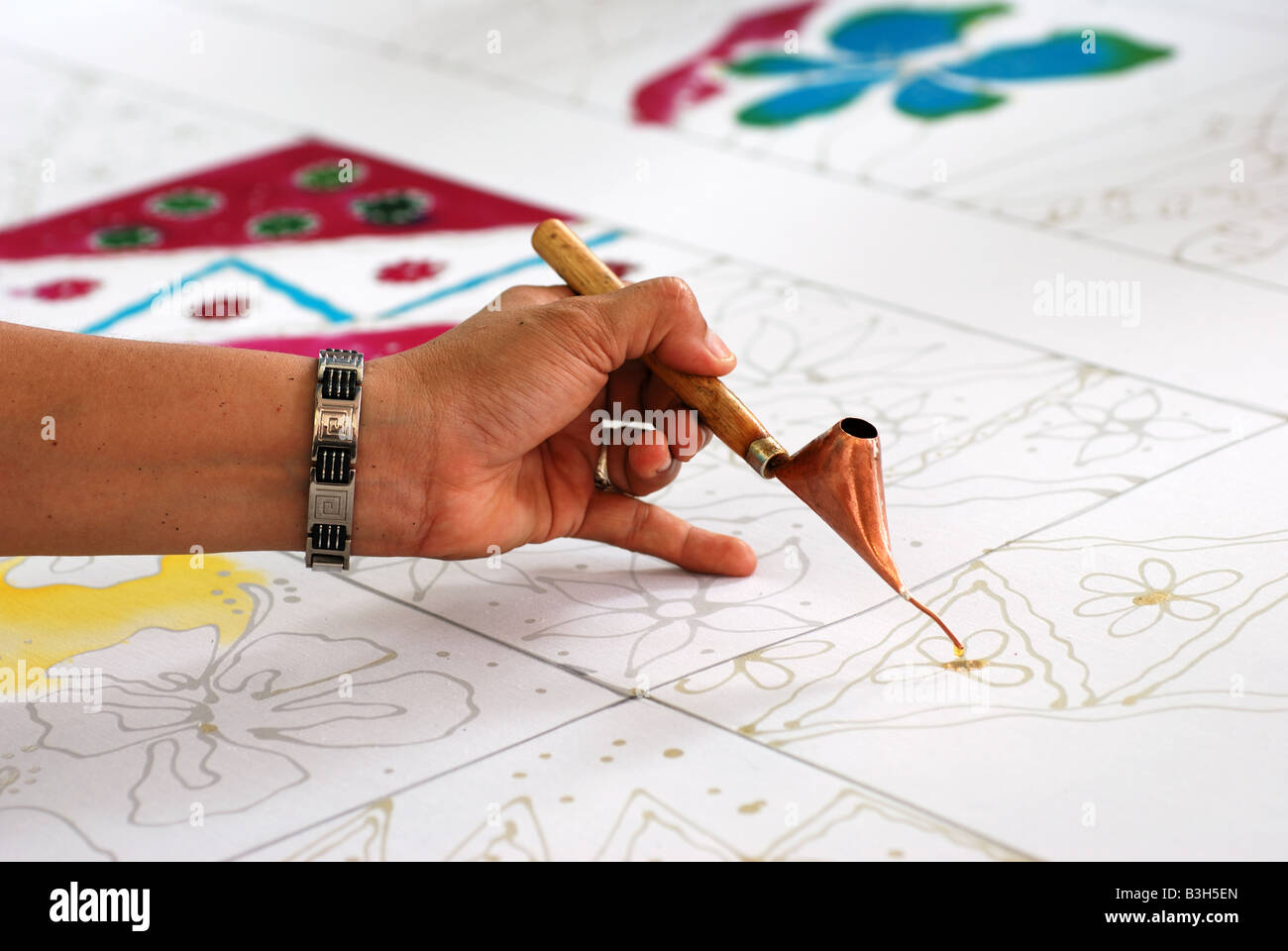 Canting batik painting Stock Photo - Alamy