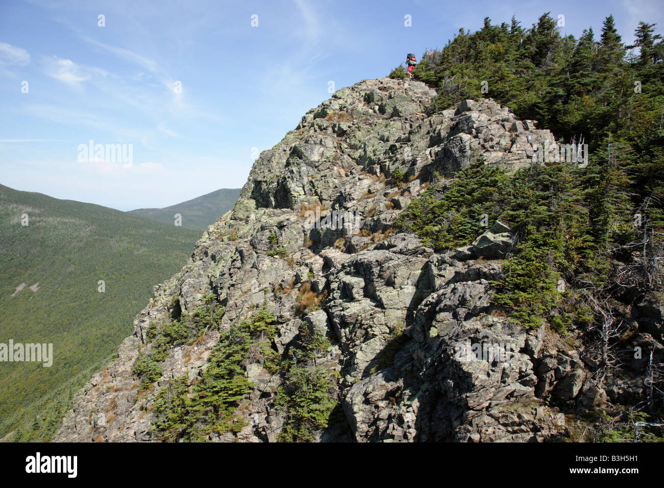 The rocky summit of Mount Flume during the summer months Located in the ...