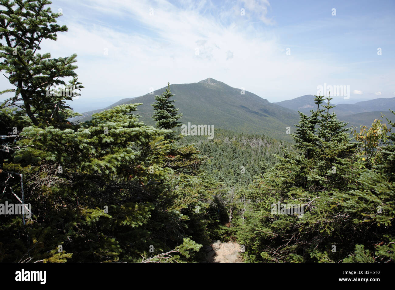 Franconia Ridge from the summit of Mount Flume during the summer months ...