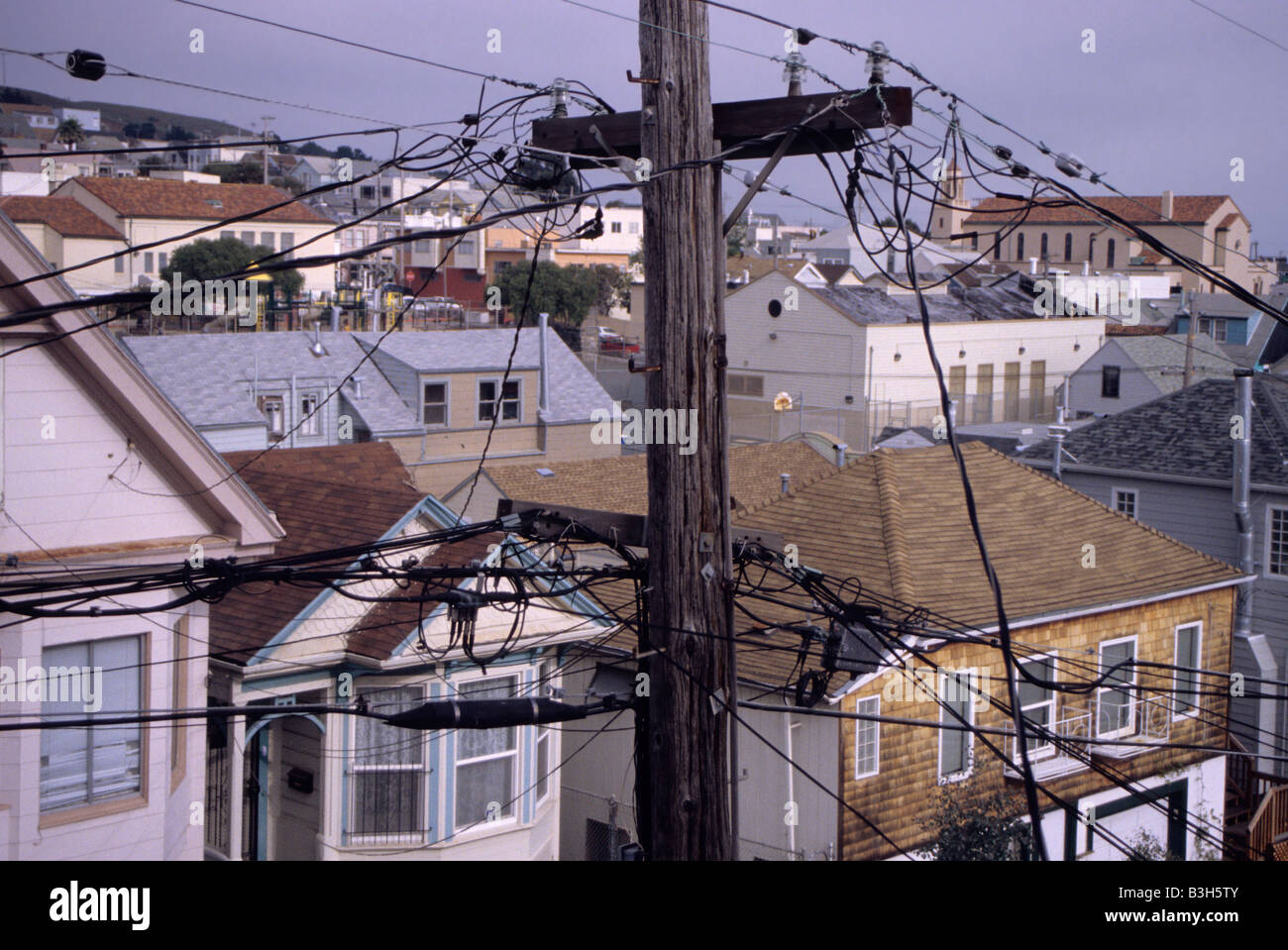 Telephone pole wires hi-res stock photography and images - Alamy