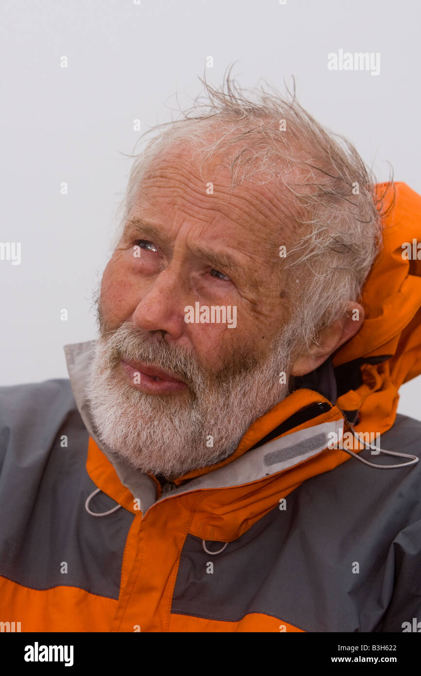Sir Chris Bonington, pictured on the summit of Scafell Pike in the ...