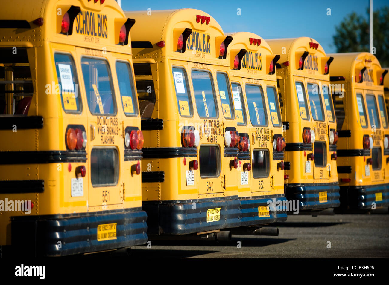 School bus depot hi-res stock photography and images - Alamy