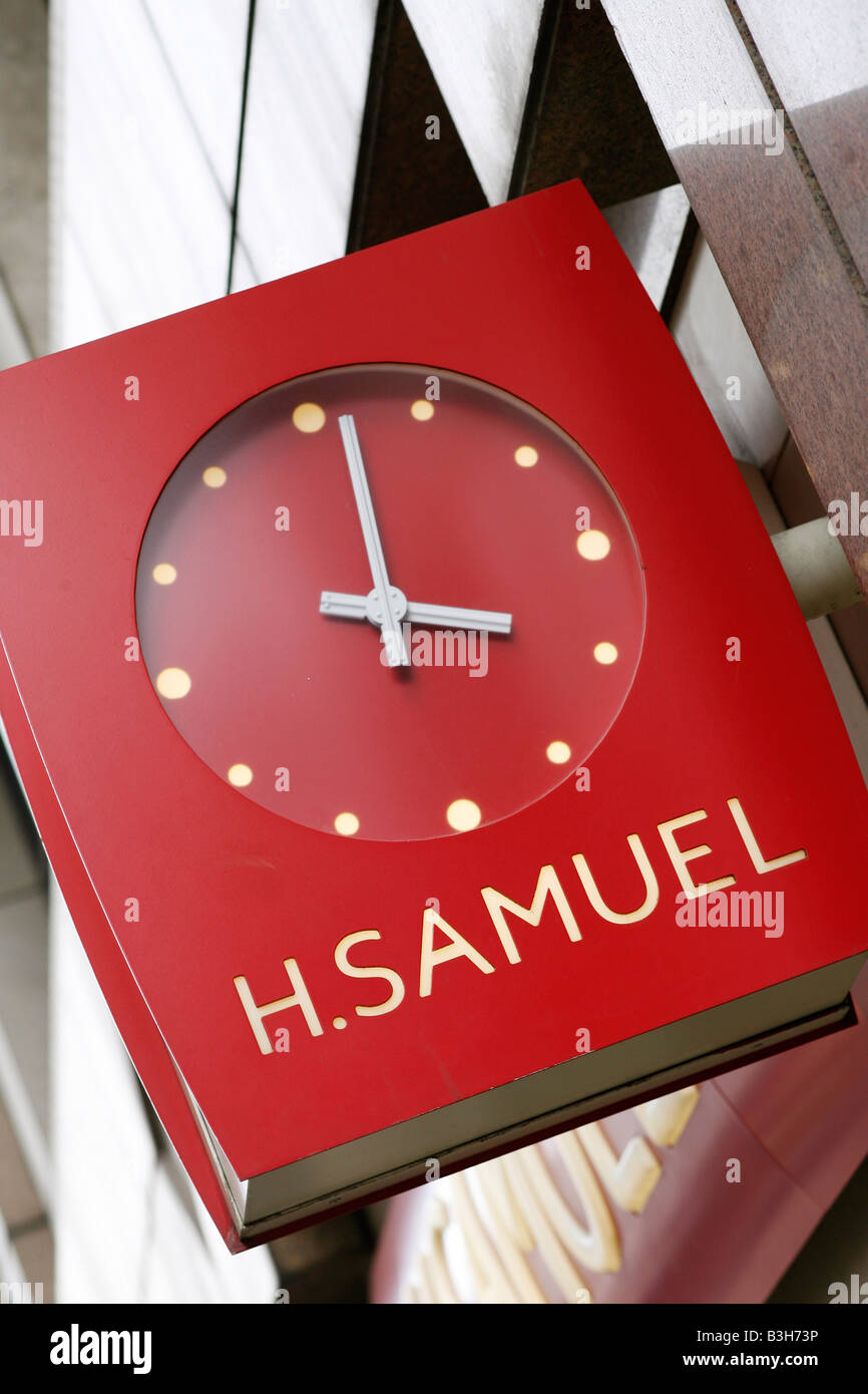 H Samuel shop sign Stock Photo - Alamy