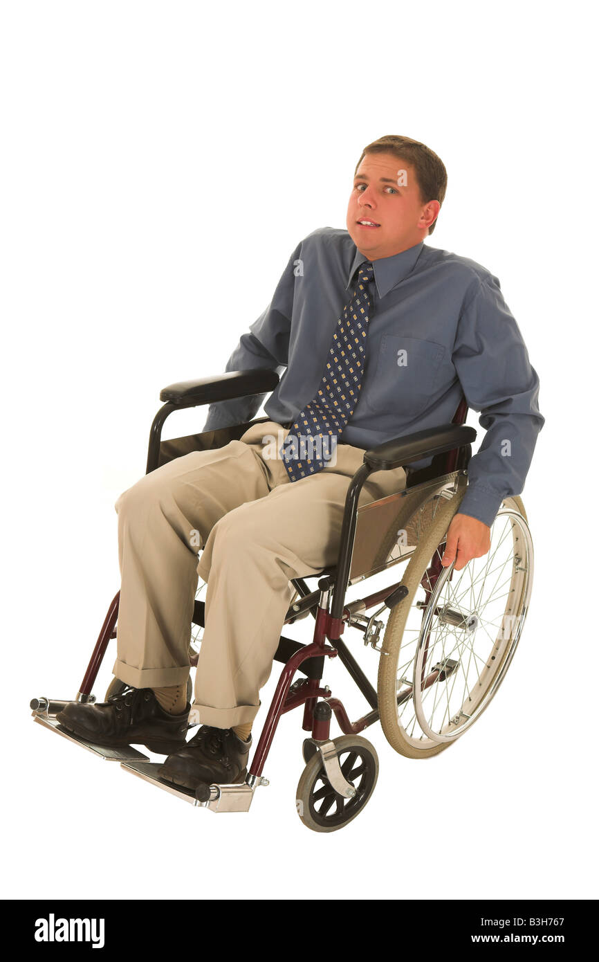 Man sitting in wheelchair Stock Photo - Alamy