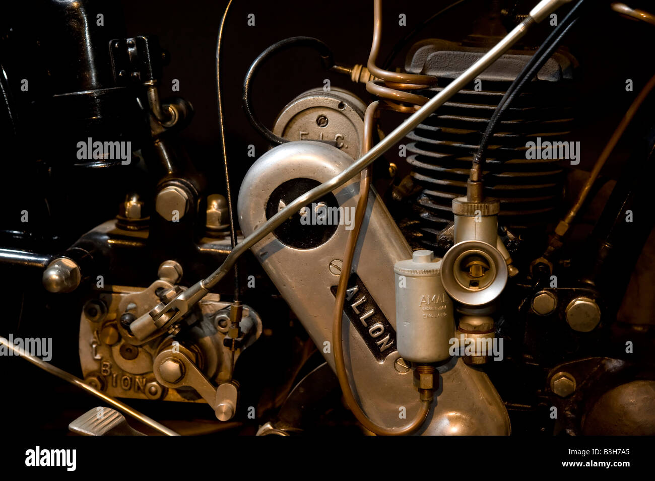 Vehicle old motorcycle engine Stock Photo - Alamy