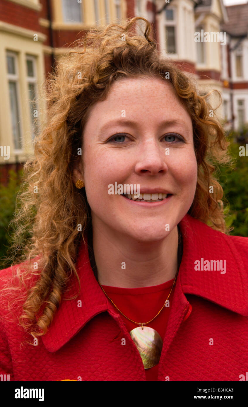 Jenny Willott Liberal Democrat candidate pictured while campaigning in ...