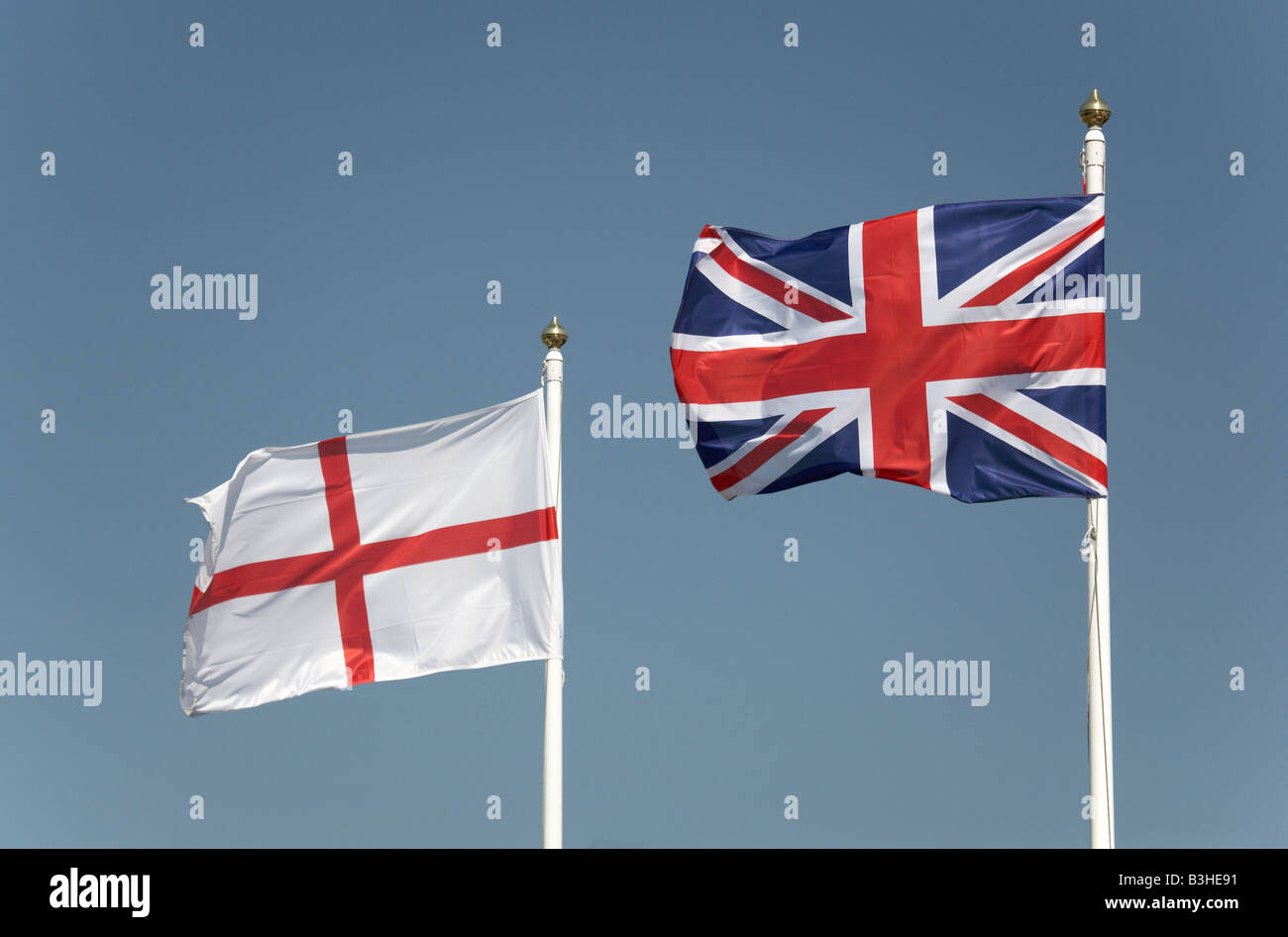Union Jack and St George's Flags Stock Photo - Alamy