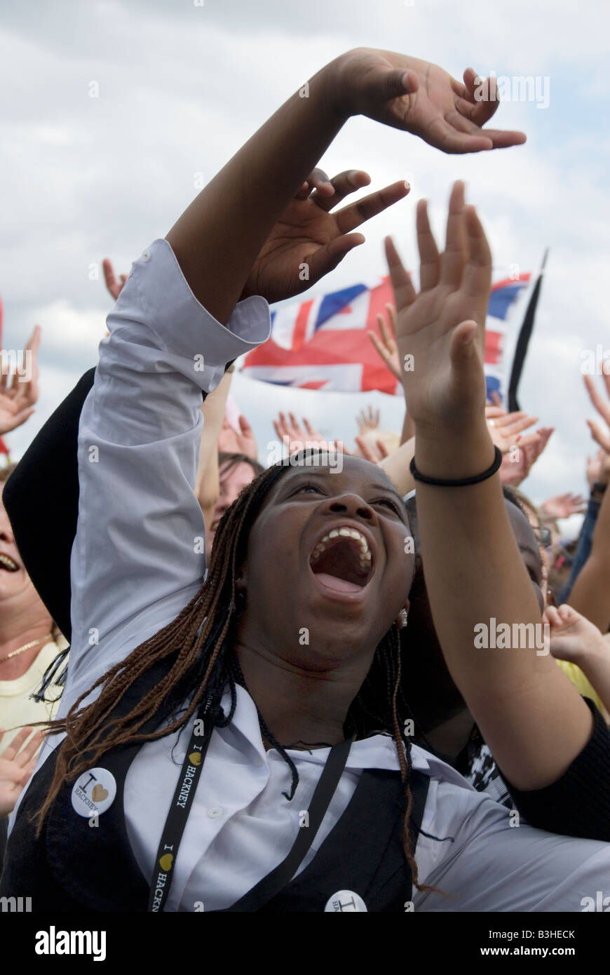 Celebration of the handing over of the Olympic flag to London for 2012 ...