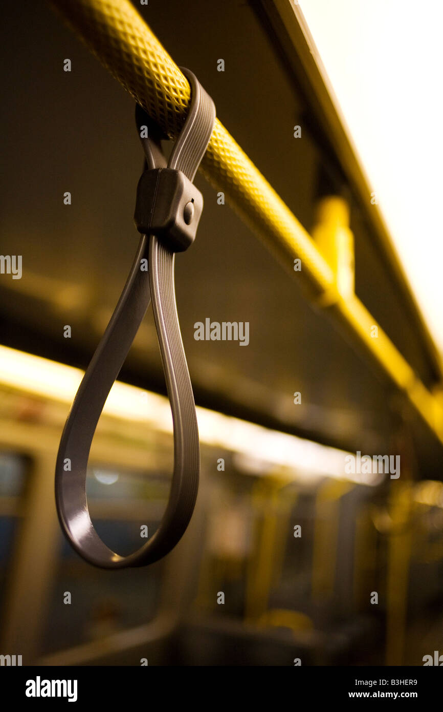 The hand rail on the Newcastle Metro Stock Photo - Alamy