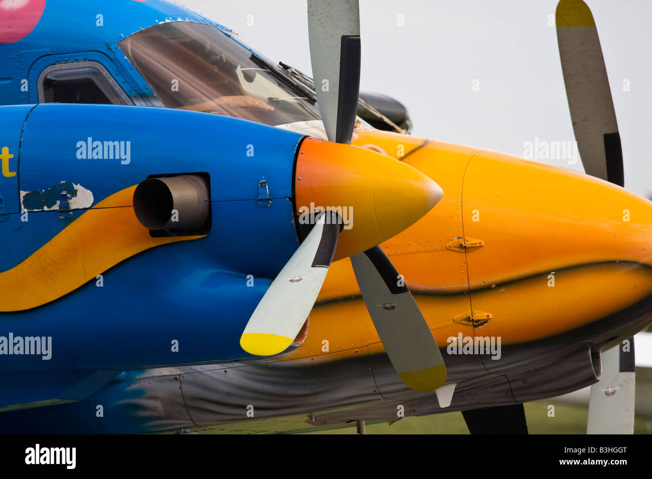 colourful propeller plane Stock Photo - Alamy