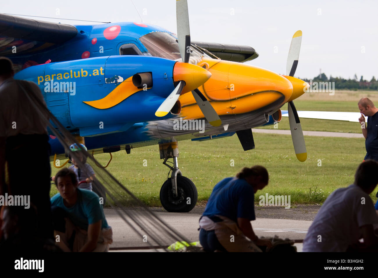 colourful propeller plane Stock Photo - Alamy