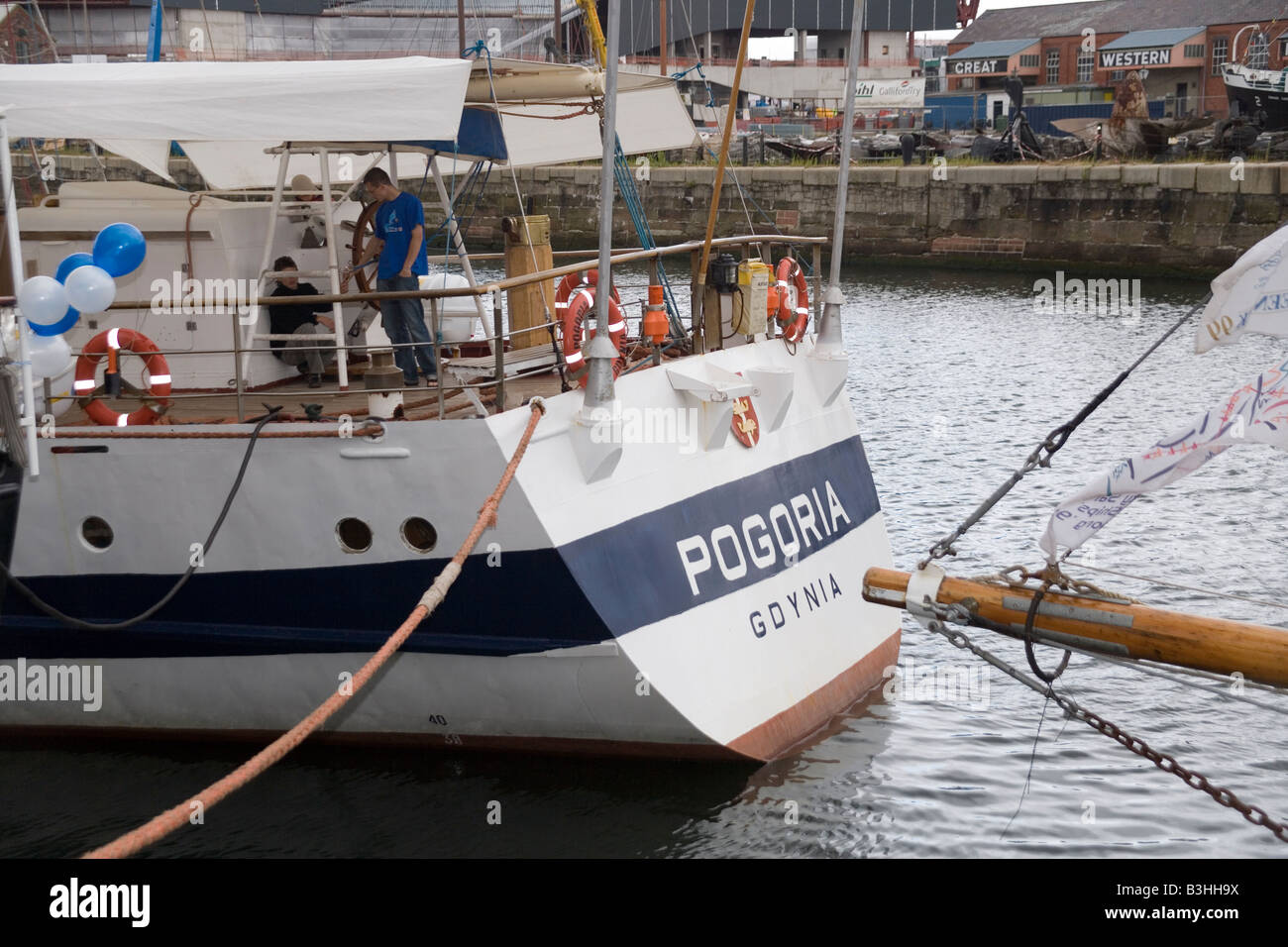 The Pogoria sailing ship at the Tall Ships race in Liverpool July 2008 ...