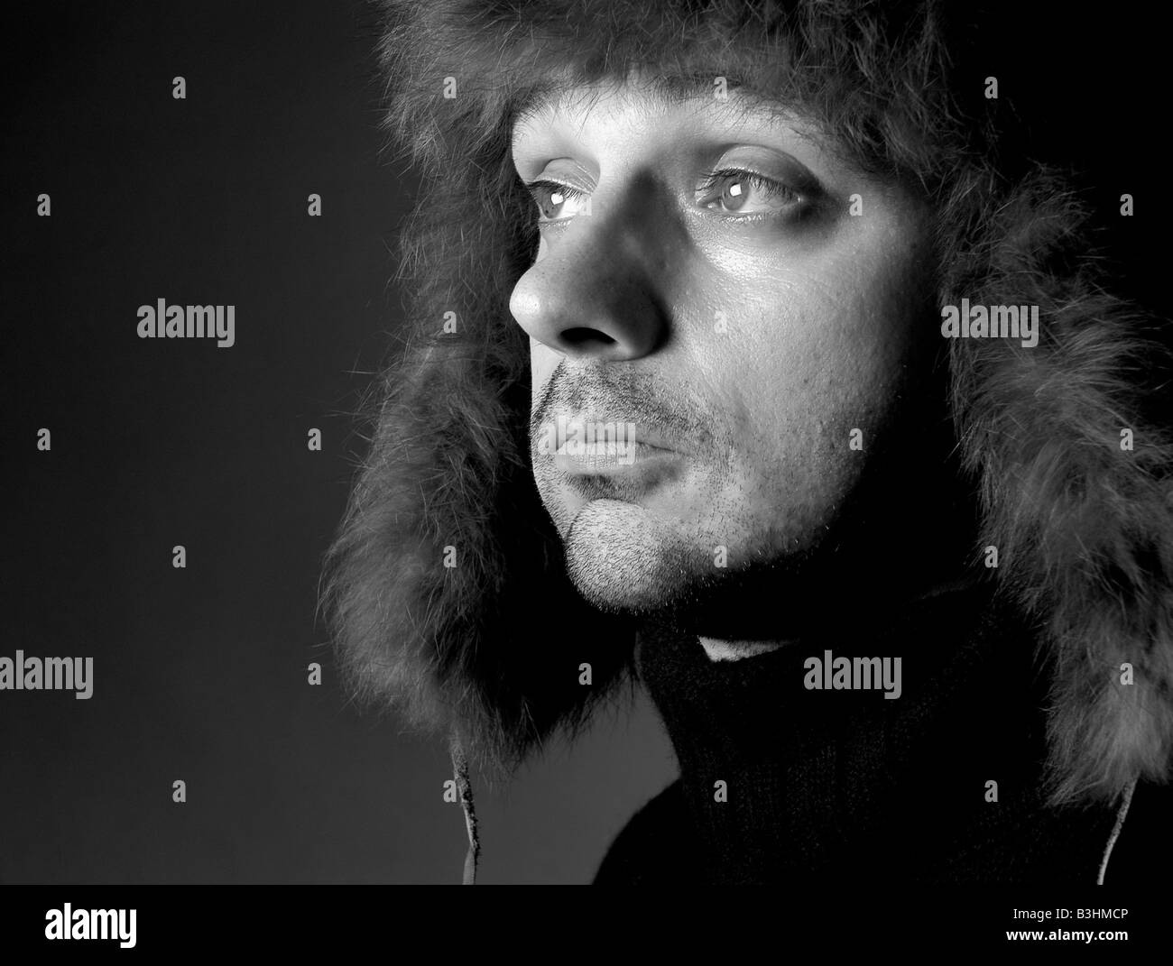 Fur cap Black and White Stock Photos & Images - Alamy