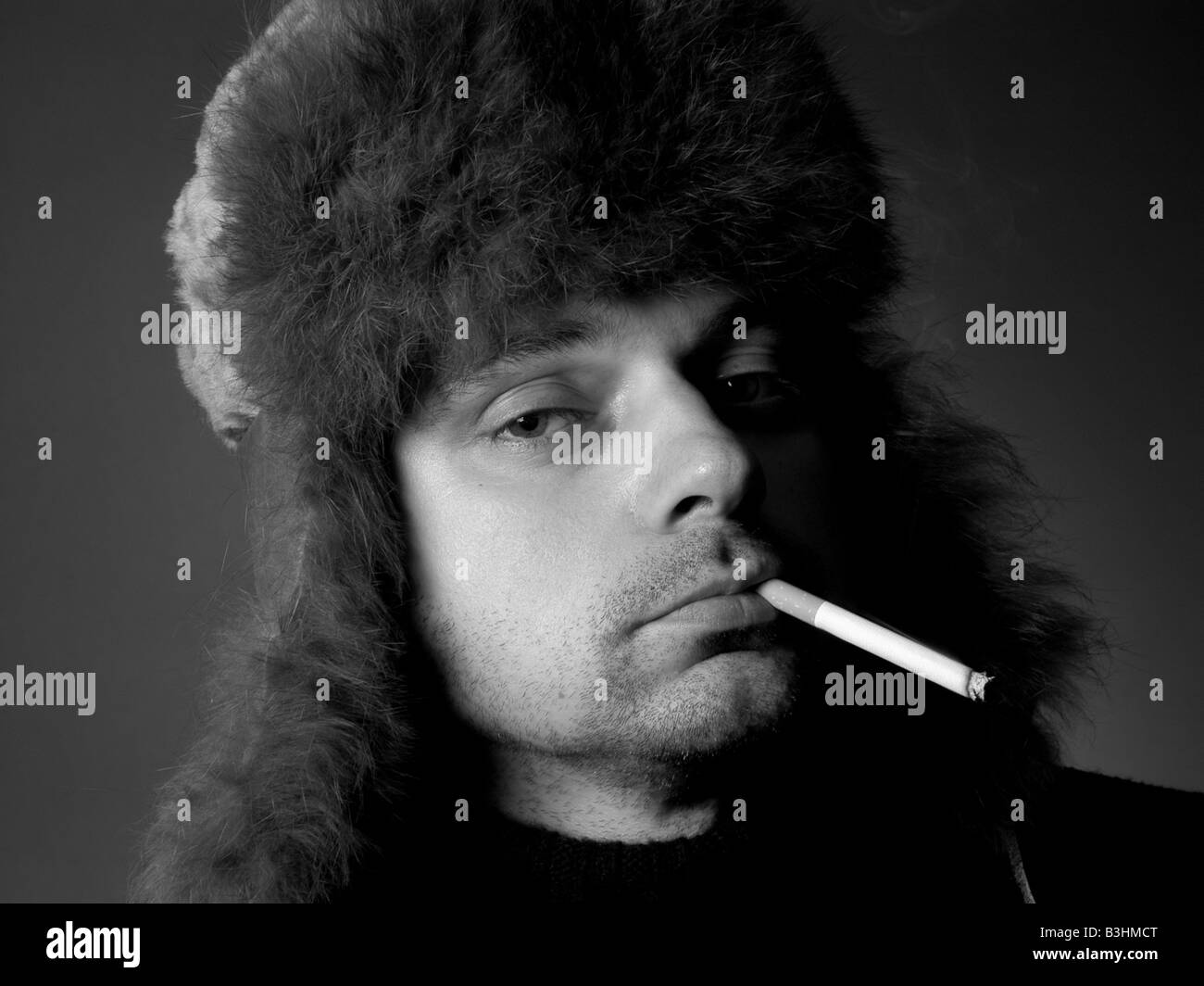 Fur cap Black and White Stock Photos & Images - Alamy