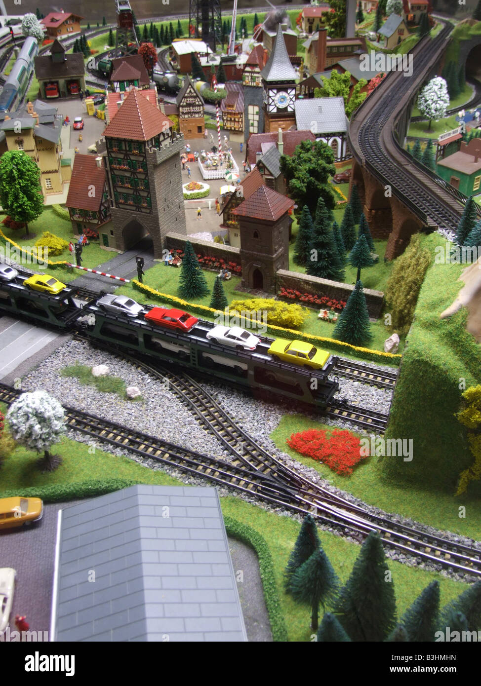collector's miniature hobby train set in action Stock Photo - Alamy