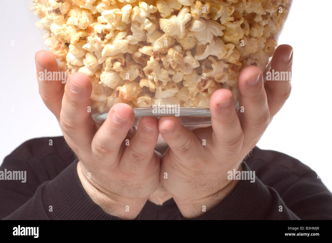 a man likes popcorn Stock Photo - Alamy