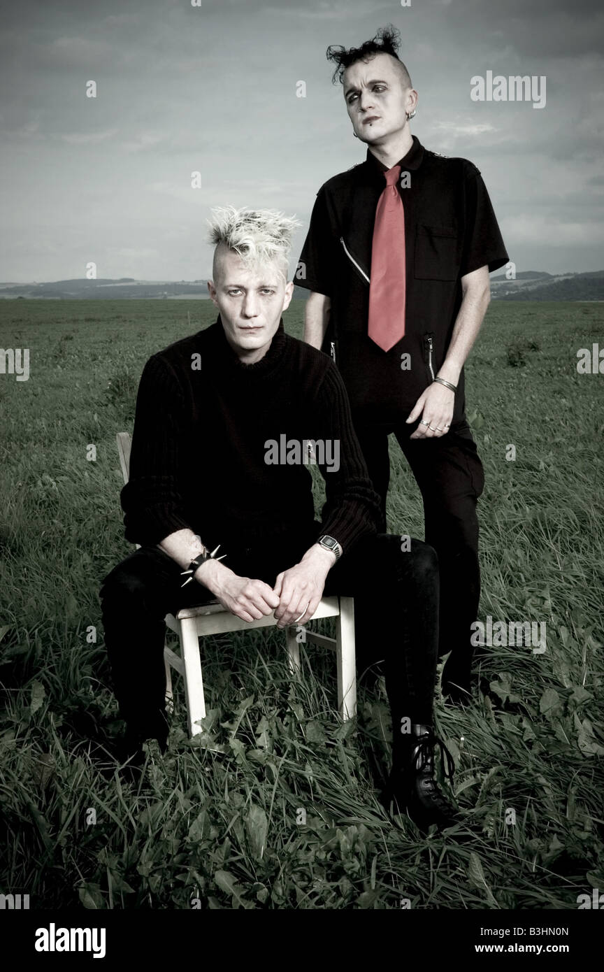 two Goths on a meadow Stock Photo - Alamy