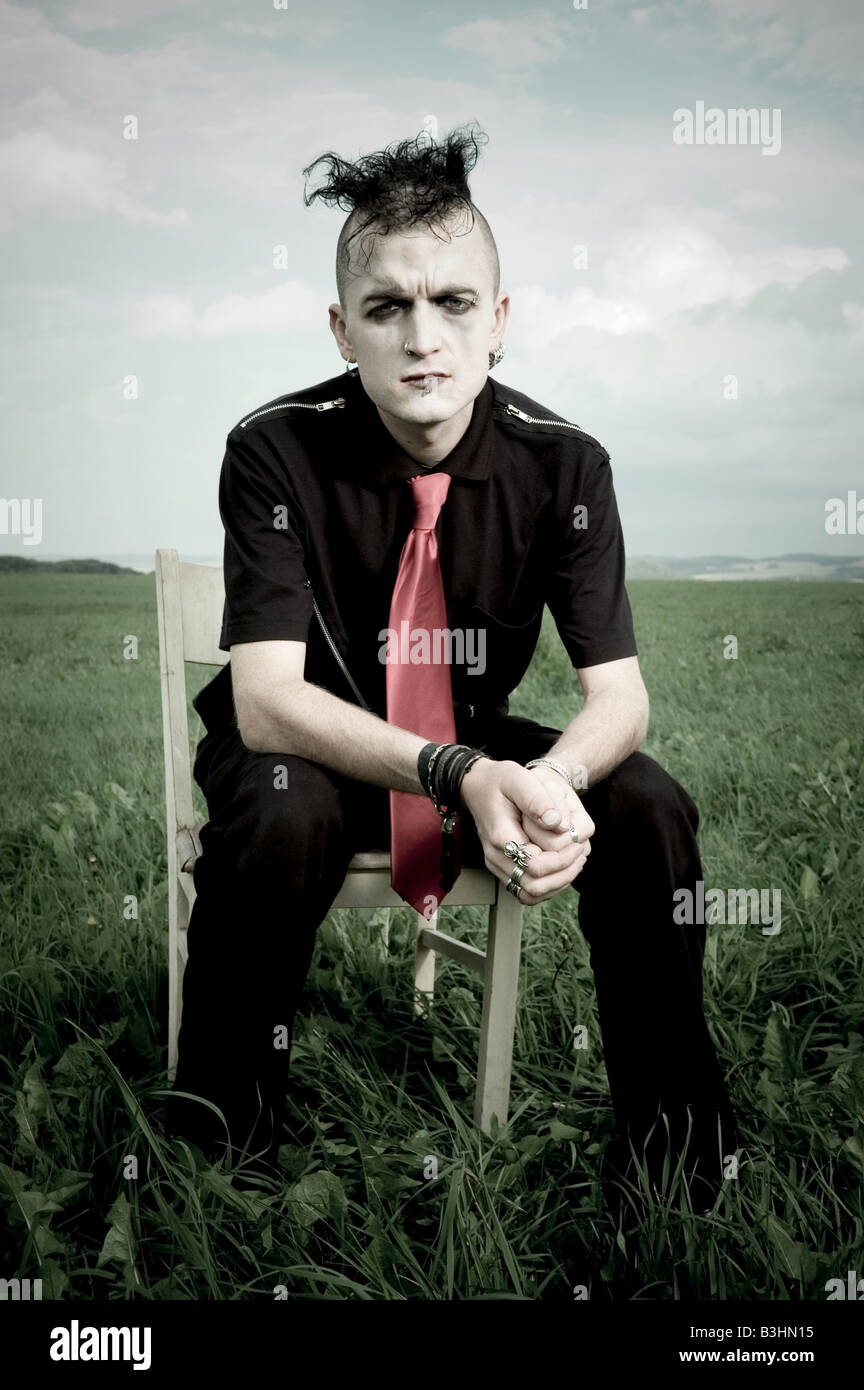 Goth on a meadow Stock Photo - Alamy