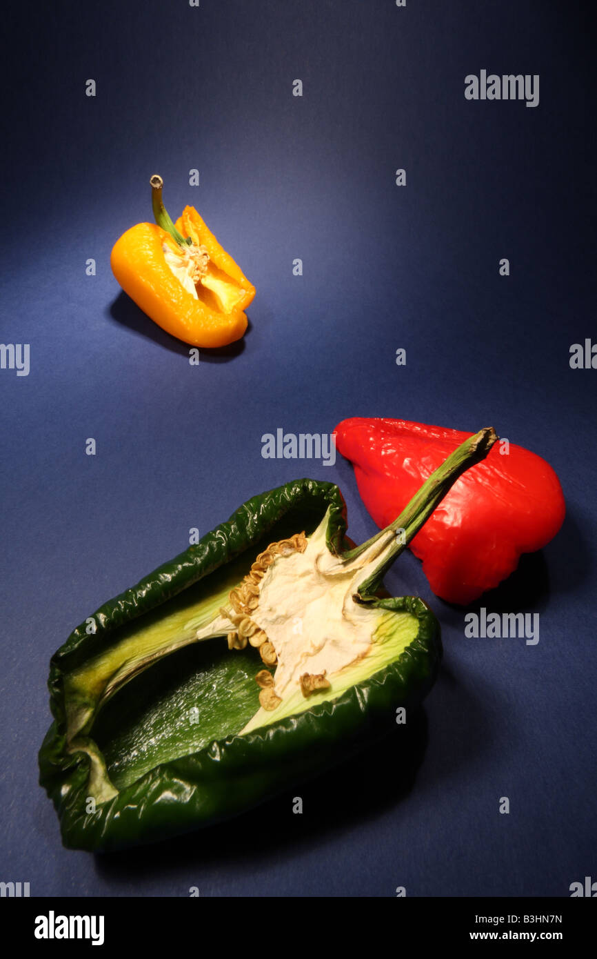 Still life studio type shot of mouldy peppers Stock Photo - Alamy