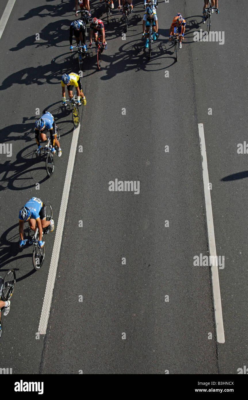 Professional cyclists during a race Stock Photo - Alamy