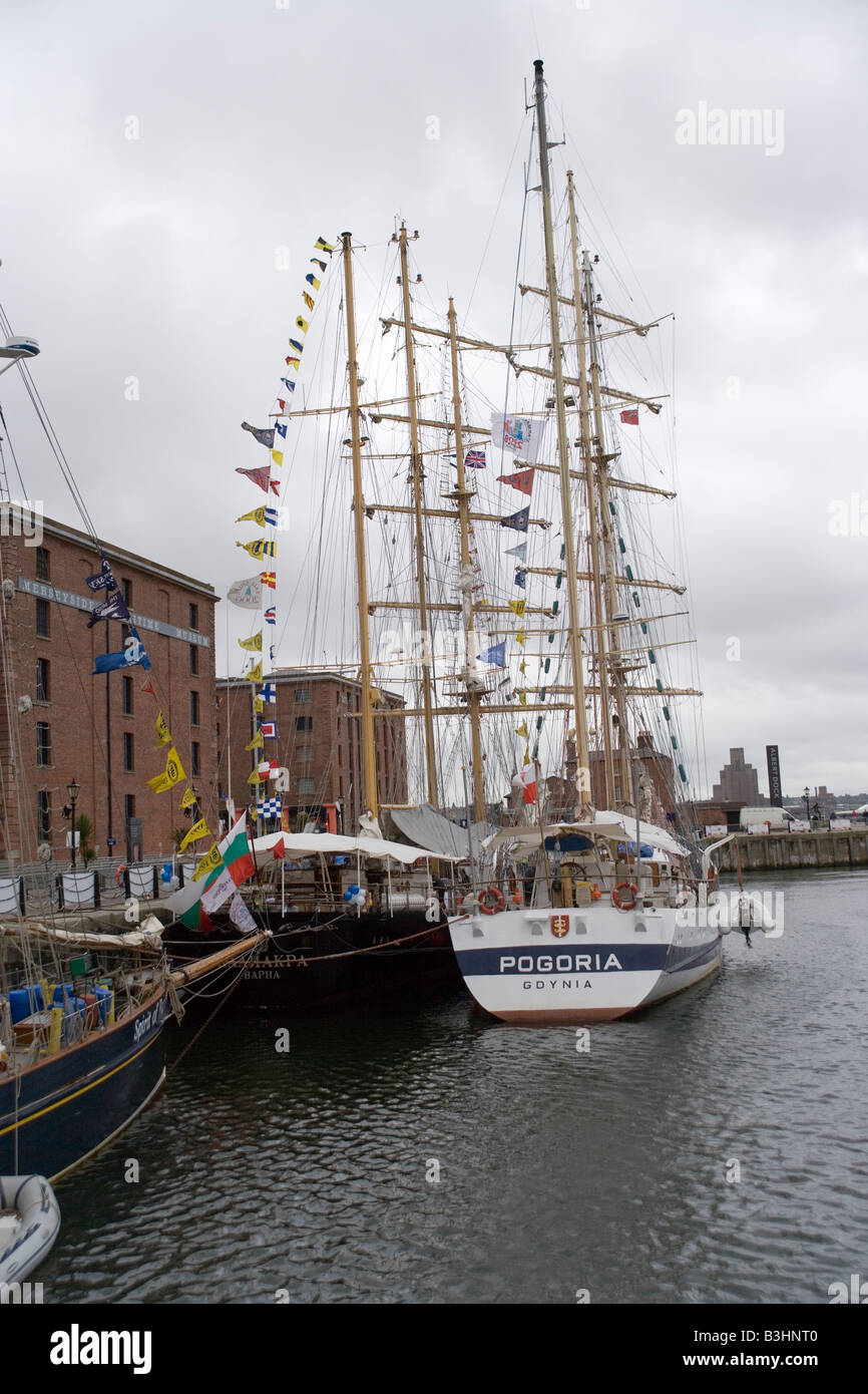 The Pogoria sailing ship at the Tall Ships race in Liverpool July 2008 ...