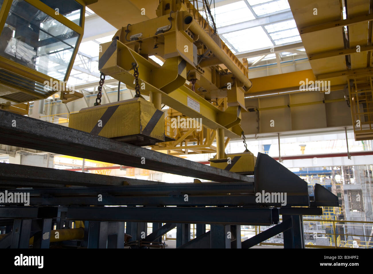 Stacked steel rebar rods at EISF Steel Factory Mill Abu Dhabi United ...
