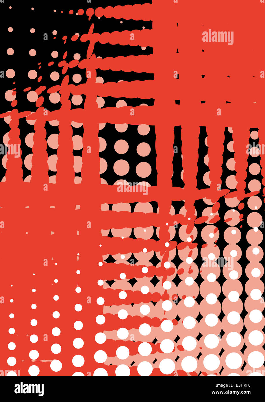 Abstract composition. Circles and squares on an black background Stock ...