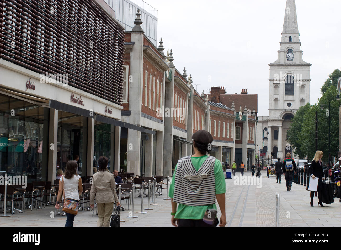 Commercial area of Spitalfields Market Spitalfields area of London with ...