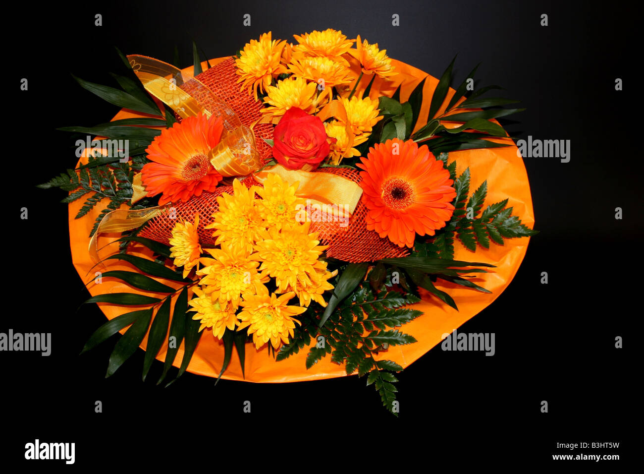 flower bouquet, orange Stock Photo - Alamy