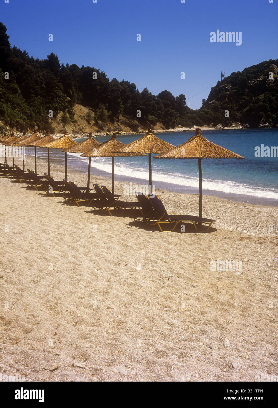 Stafylos Beach, on the Greek Island of Skopelos, Sporades, Greece Stock ...