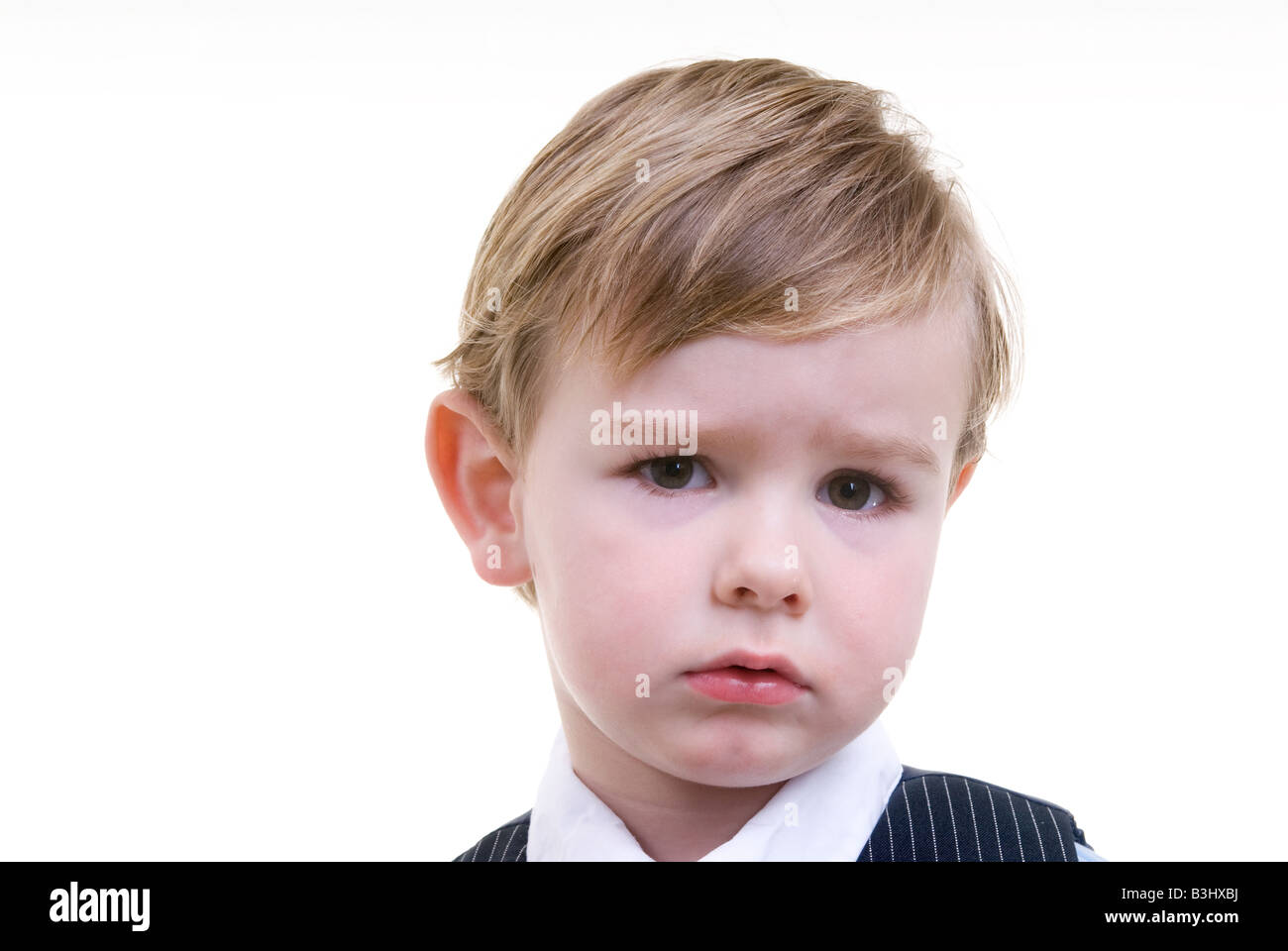 A young toddler boy is not too Happy family Stock Photo - Alamy