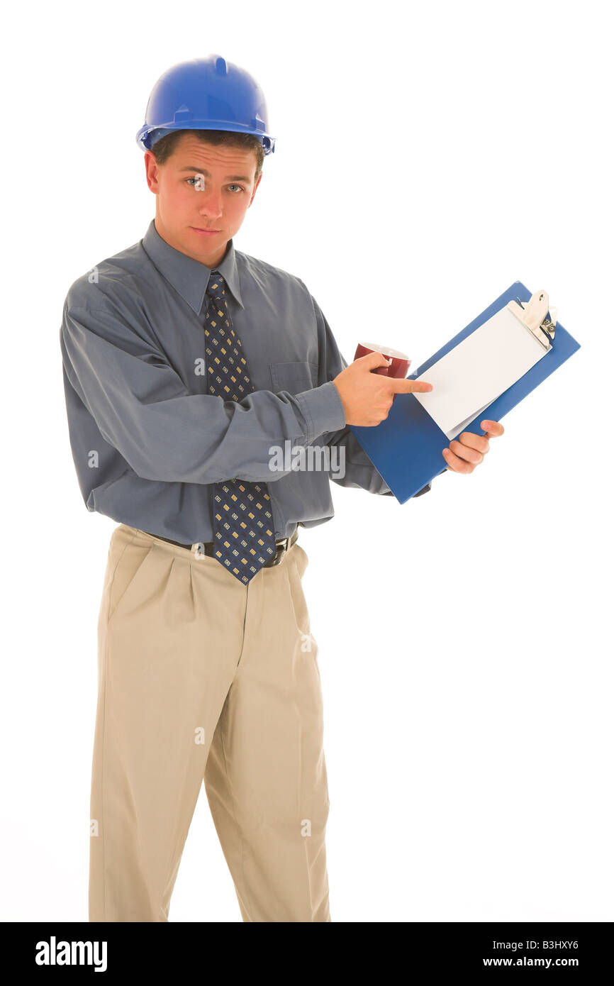 Man is presenting work on paper Stock Photo - Alamy
