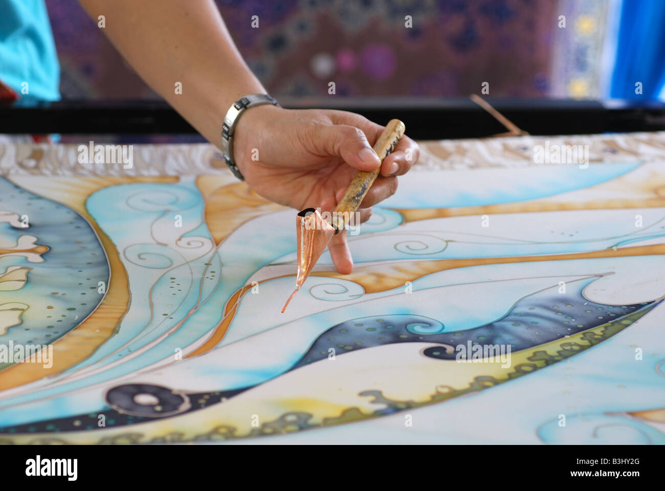 Closeup view of batik painting Stock Photo - Alamy