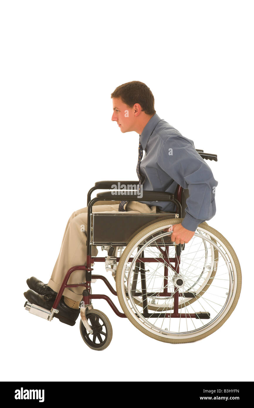 Man sitting in a wheelchair Stock Photo - Alamy