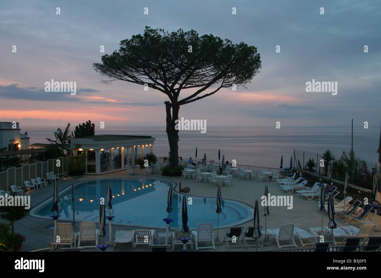 View over the Meditteranean sea with the swimming pool of Hotel L ...