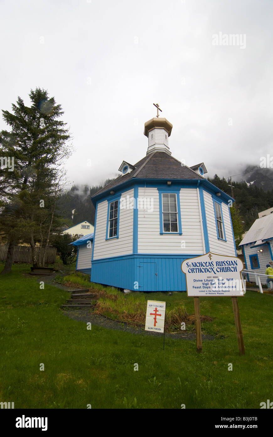 Alaska, Juneau, St Nicholas Russian Orthodox Church Stock Photo - Alamy