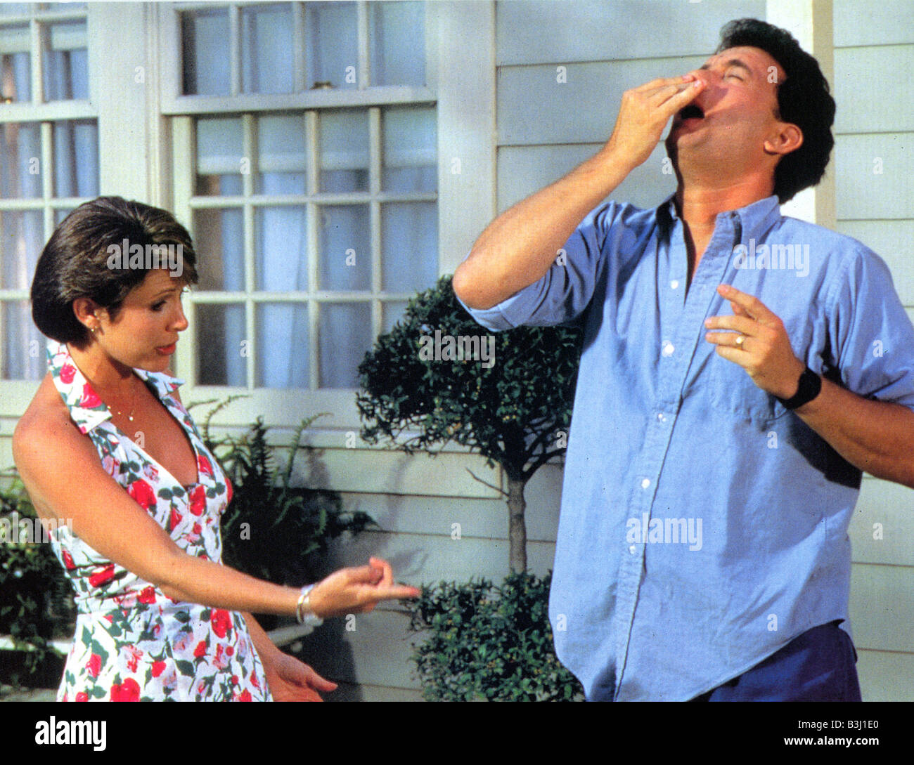 THE BURBS 1988 UIP film with Carrie Fisher and Tom Hanks Stock Photo ...