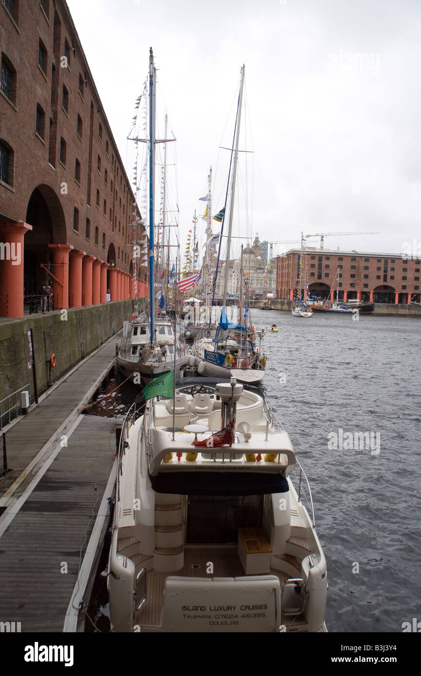Sailing ships at the Tall Ships race in Liverpool July 2008 in the ...