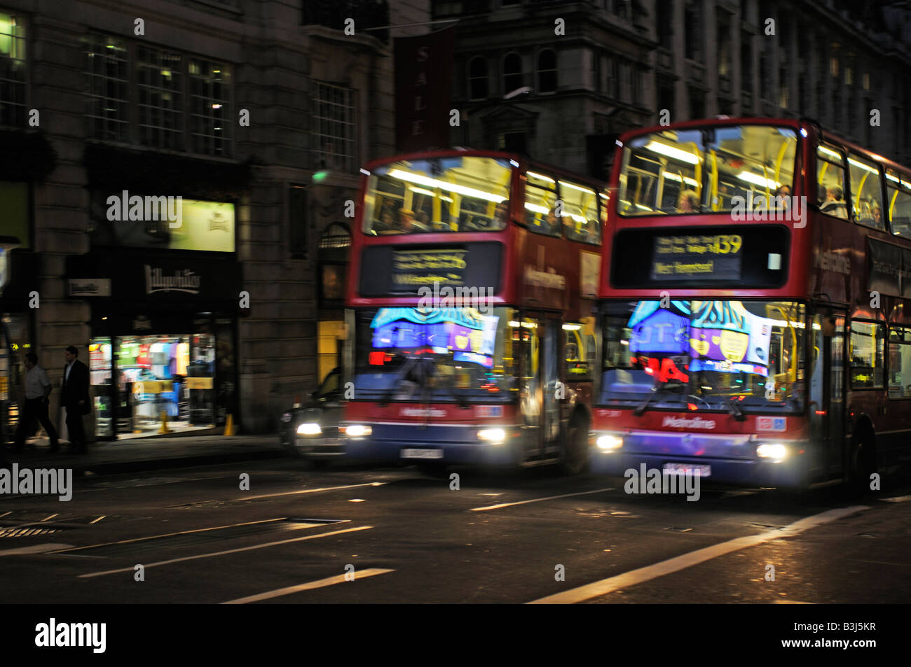 Buses on Regent Street London UK Stock Photo - Alamy