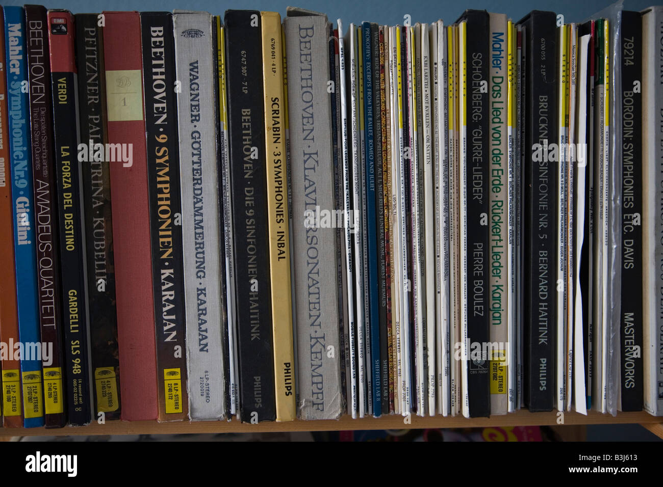 music on LPs LP collection Stock Photo - Alamy