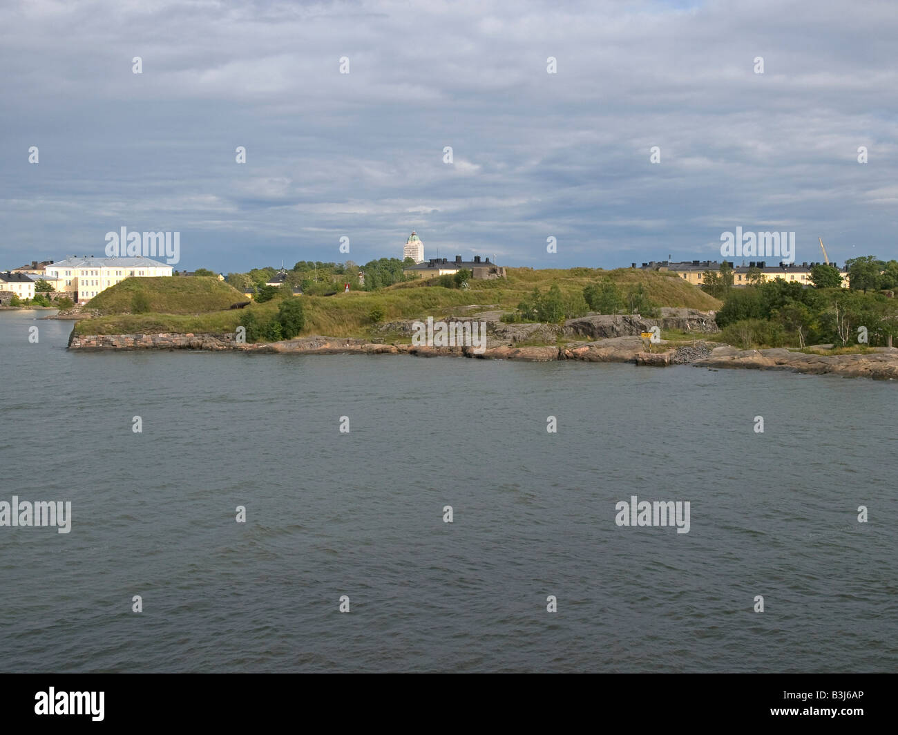 Batlic Sea with the island Suomenlinna Sveaborg with former military ...