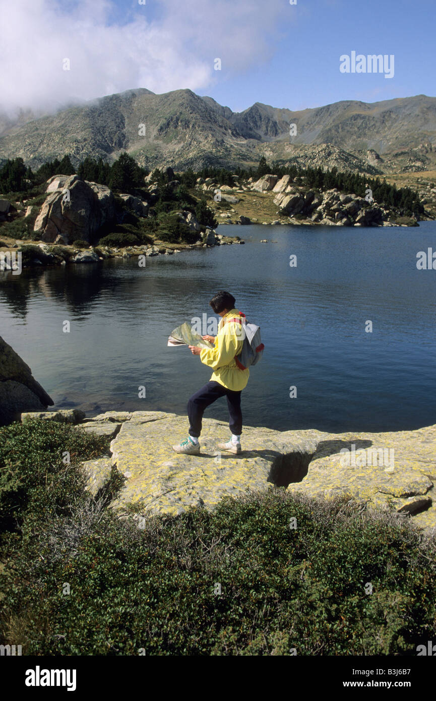 Pyrenees walking map hi-res stock photography and images - Alamy