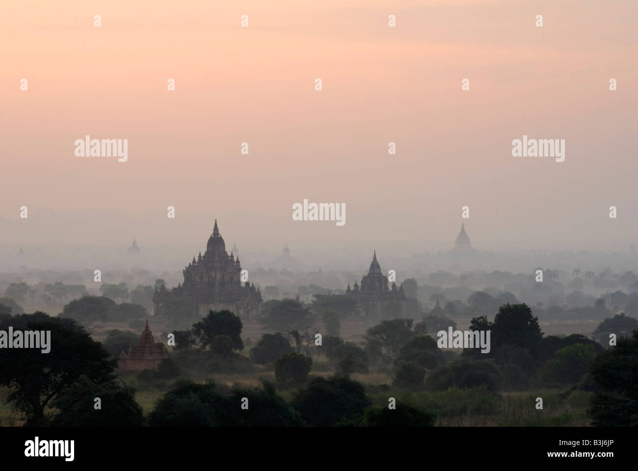 landscape of Bagan area at the sunrise time, Myanmar Stock Photo - Alamy