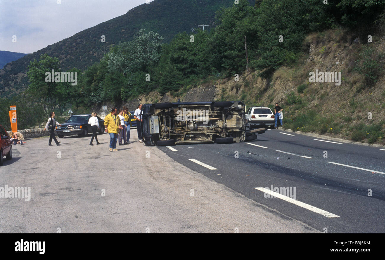 a road accident in France Stock Photo - Alamy