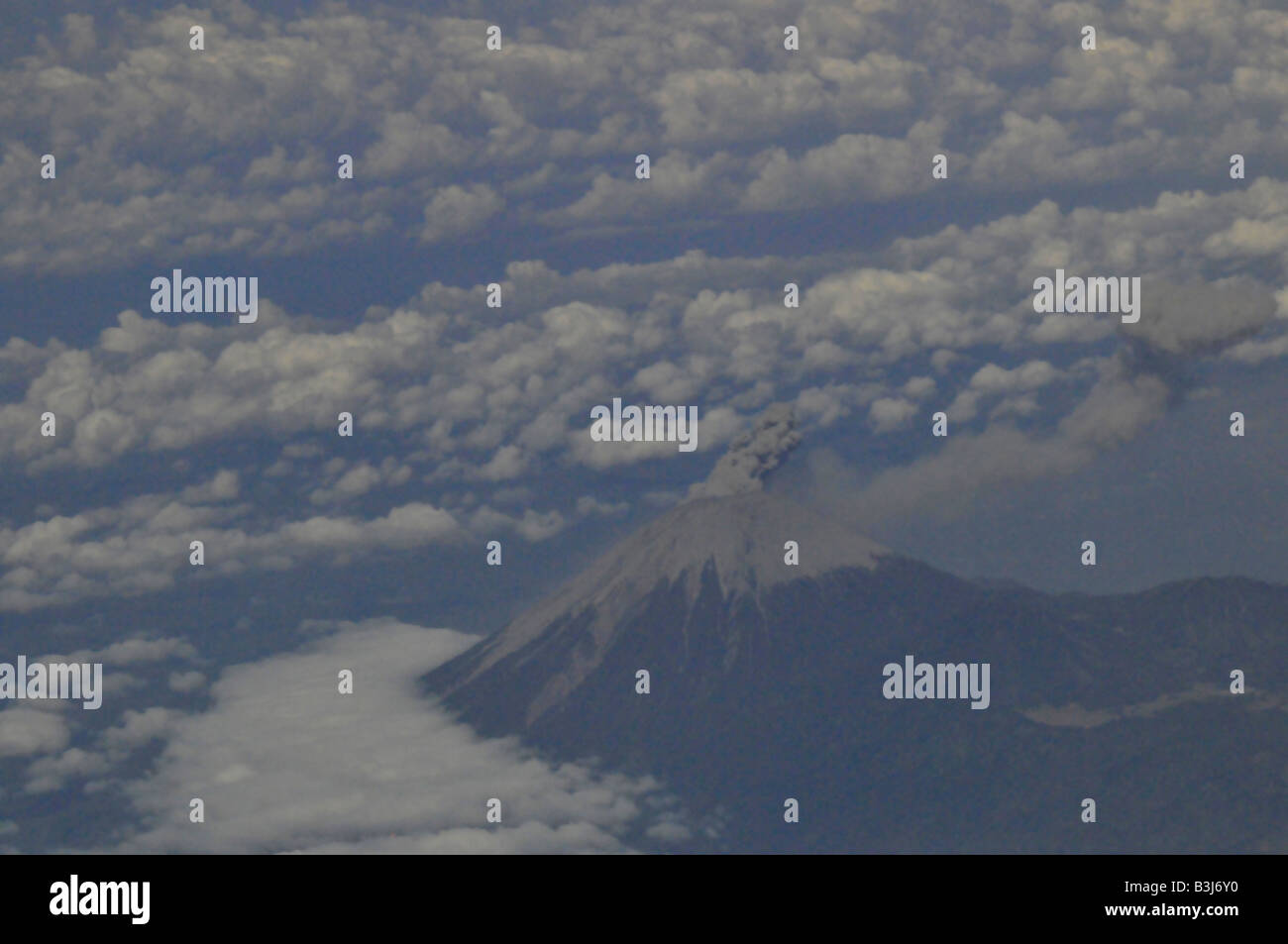 erupting volcano in java, mount semuru , taken from high attitude en ...