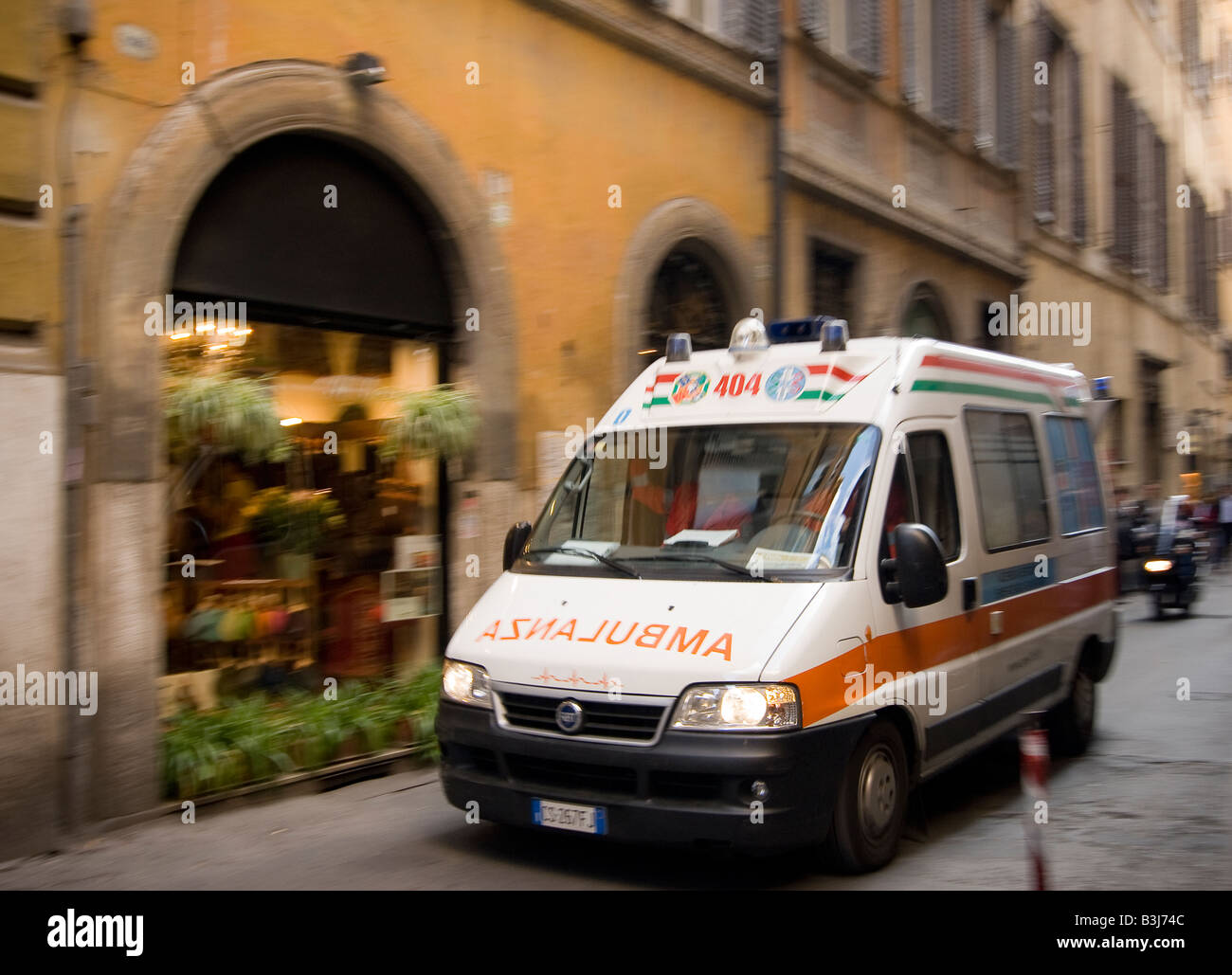 Ambulance in Rome Italy Stock Photo - Alamy