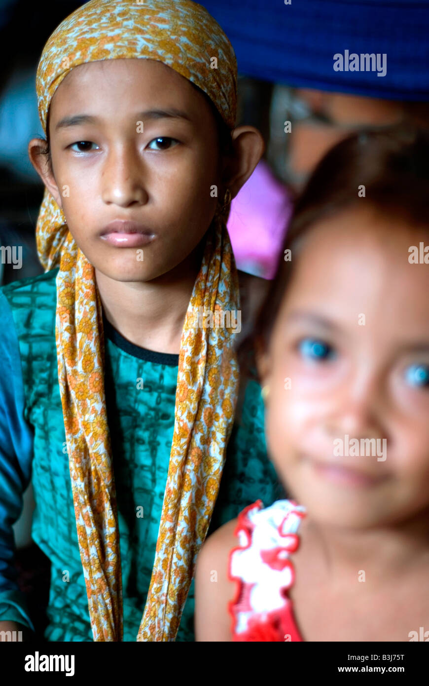 Cambodia Kompong Cham girl in Cham village Stock Photo - Alamy