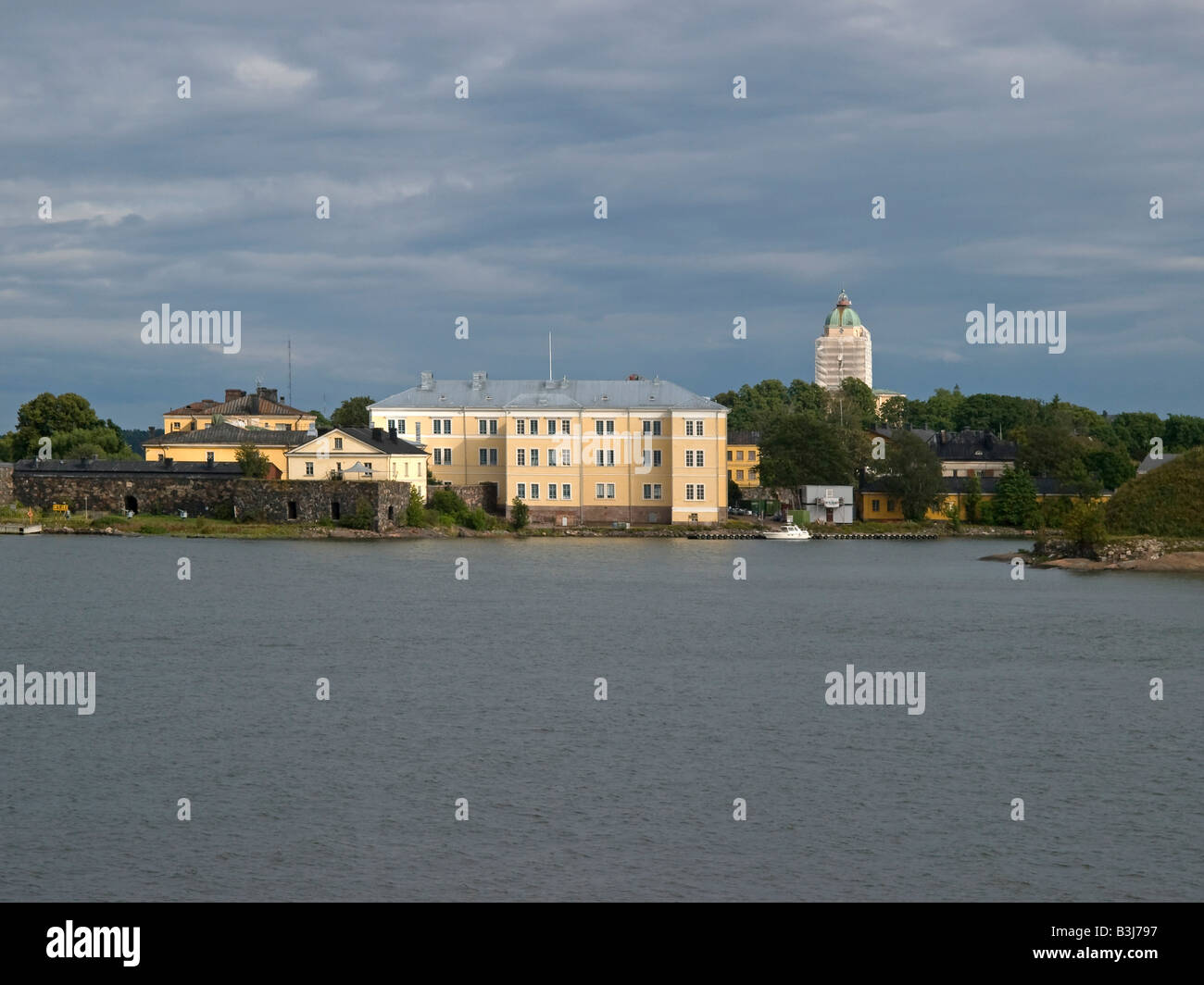 Batlic Sea with the island Suomenlinna Sveaborg with former military ...