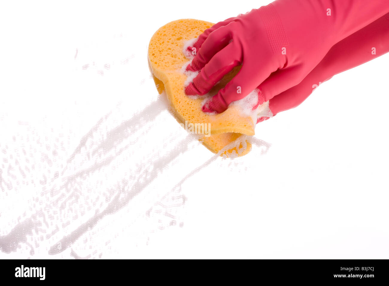 pink hand cleaning a mirror Stock Photo - Alamy